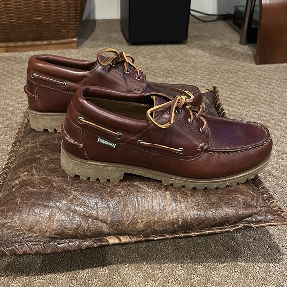 Sebago | Shoes | Nwot Sebago Mens Ranger Waxy Brown Leather Boat Shoes ...